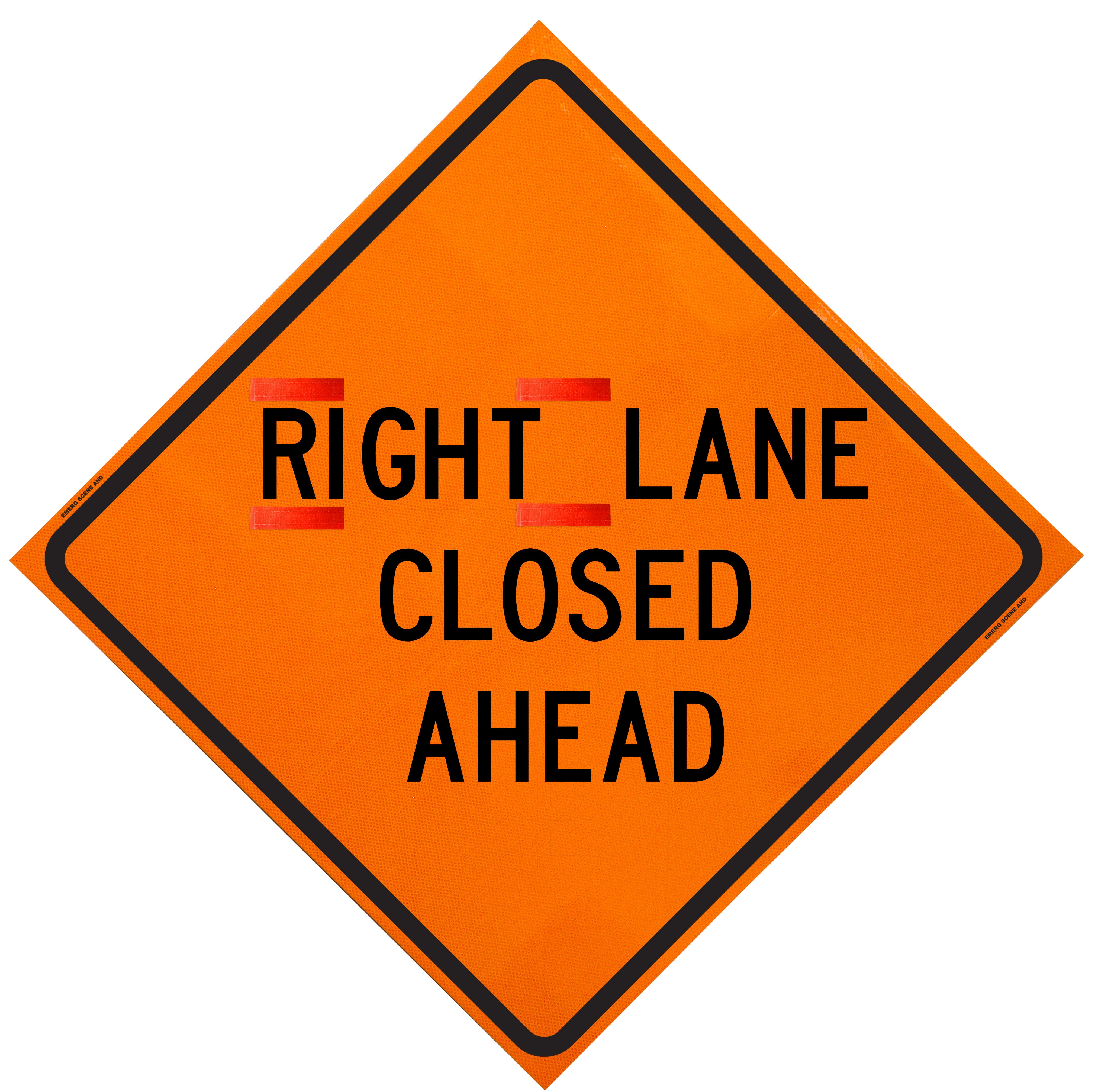 Right Lane Closed Ahead - Changeable Right – MDI Traffic Control Products